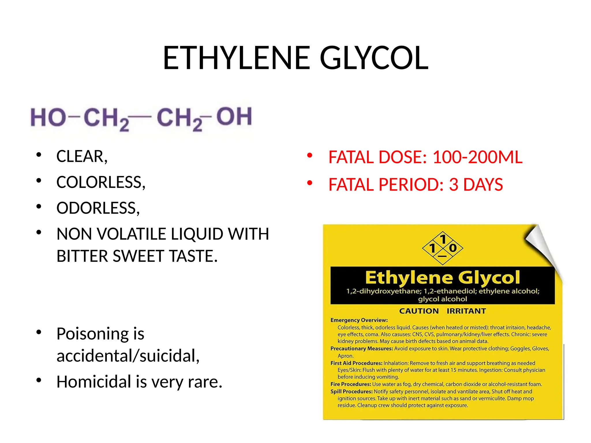 ethylene glycol.pptx general medicine power point | PPTX | Chemistry ...