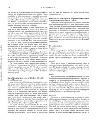 Ethylene glycol exposure an evidence based consensus guideline for out ...