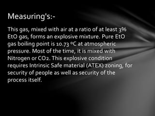 Ethylene oxide as sterilizing agent | PPTX