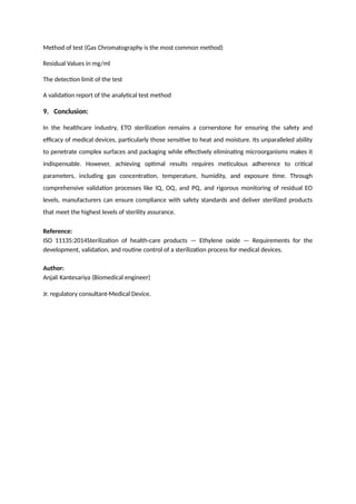 Ethylene Oxide (ETO) Sterilization Ensuring Medical Device Safety and ...