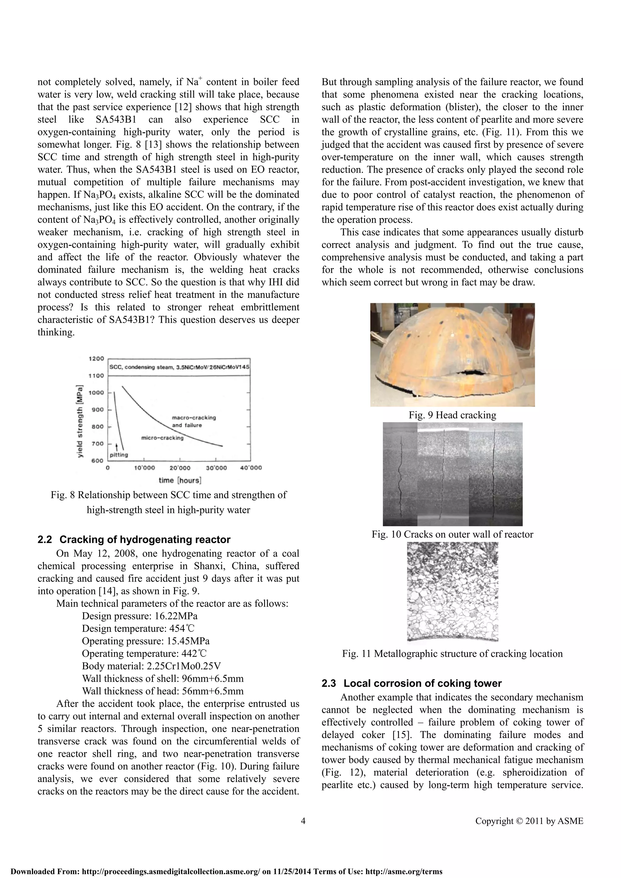Ethylene oxide reactor failure pvp 2011 paper china | PDF
