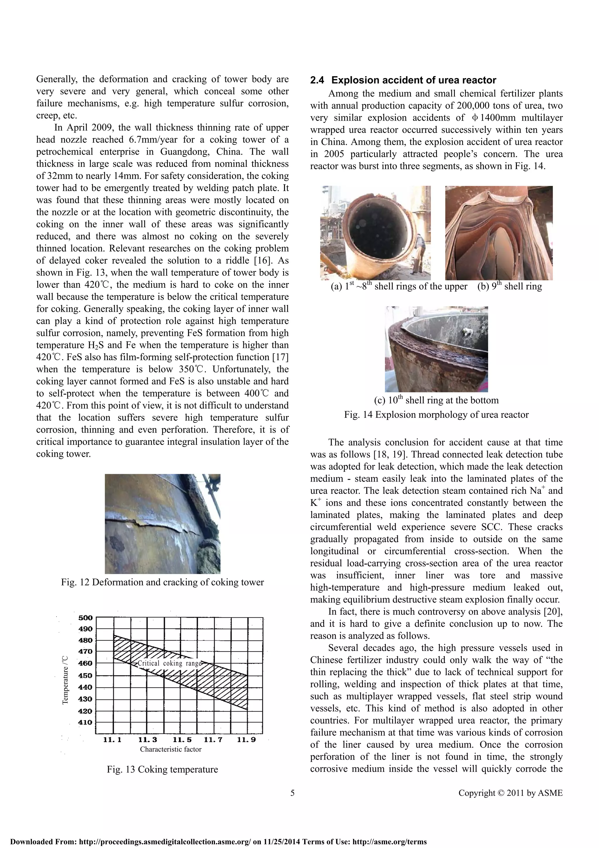 Ethylene oxide reactor failure pvp 2011 paper china | PDF