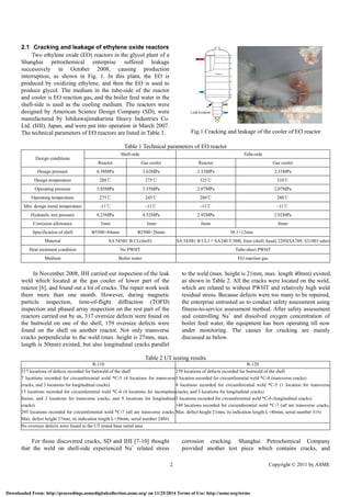 Ethylene oxide reactor failure pvp 2011 paper china | PDF
