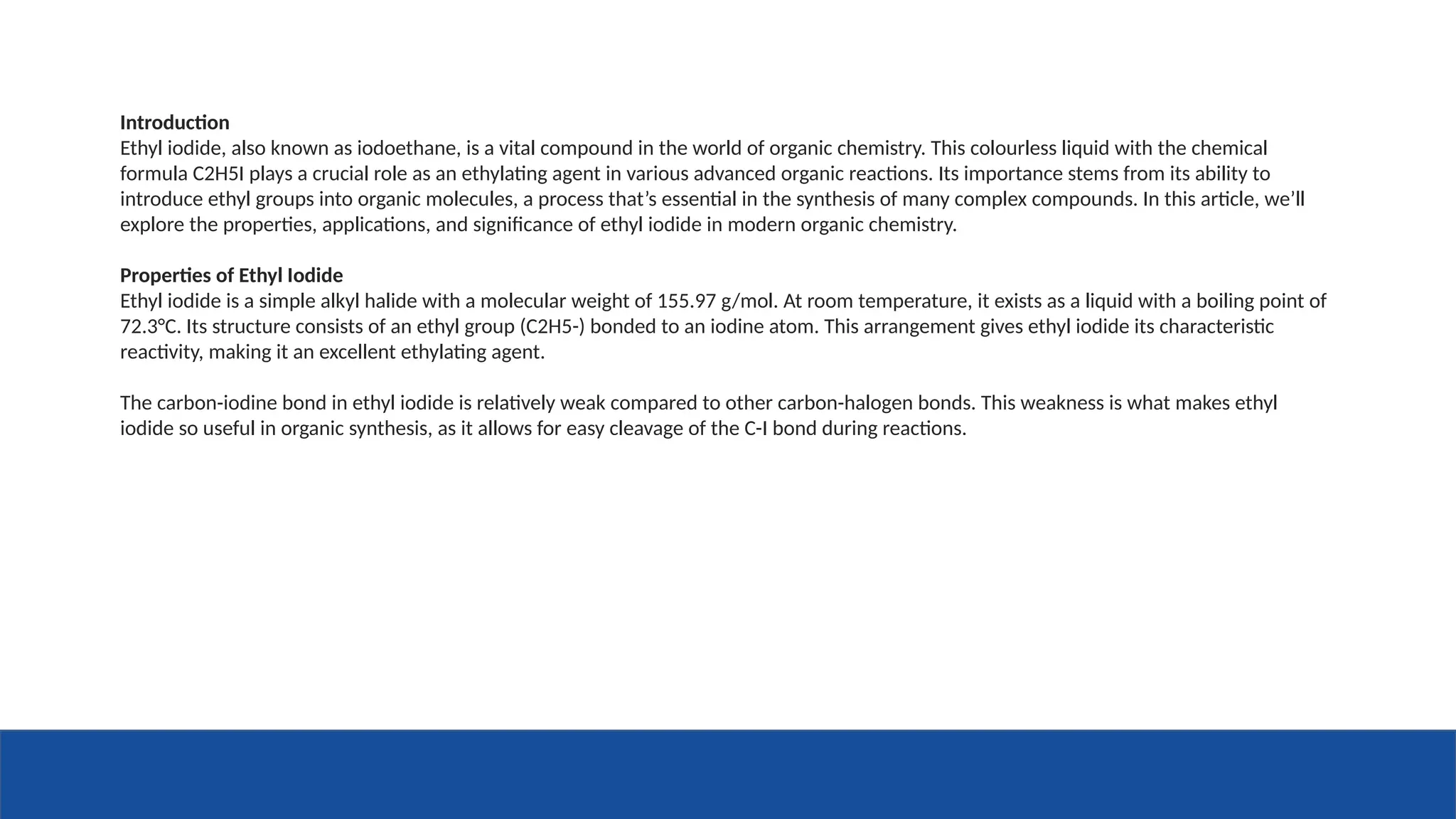 Essential Ethylating Agent for Complex Reactions | PPTX
