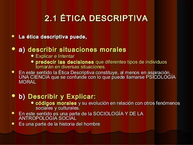 Ejemplos De Etica Descriptiva - Ejemplos.com.mx