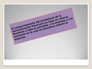 Etica de la administracion financiera | PPTX