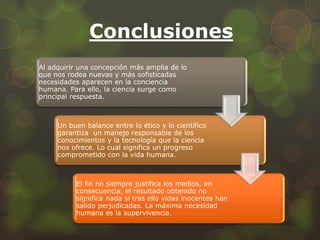 Etica en el rol de la ciencia | PPTX
