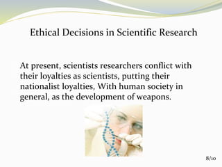 Ethical Implications of Scientific Research | PPTX