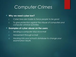 Etical and professional issues of computer | PPT