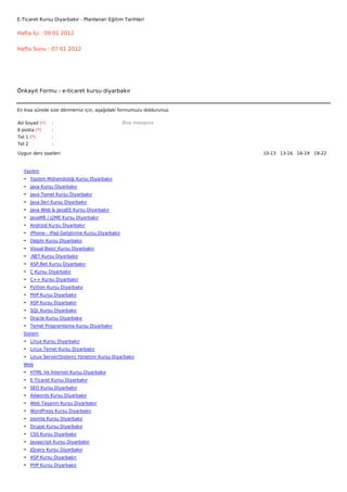 Eticaret kursu-diyarbakir | PDF
