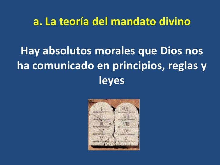 El rincón del filósofo: La teoría del mandato divino