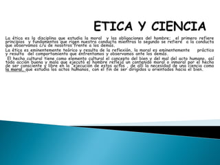 Etica y ciencia | PDF