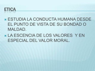 Etica y moral | PPTX
