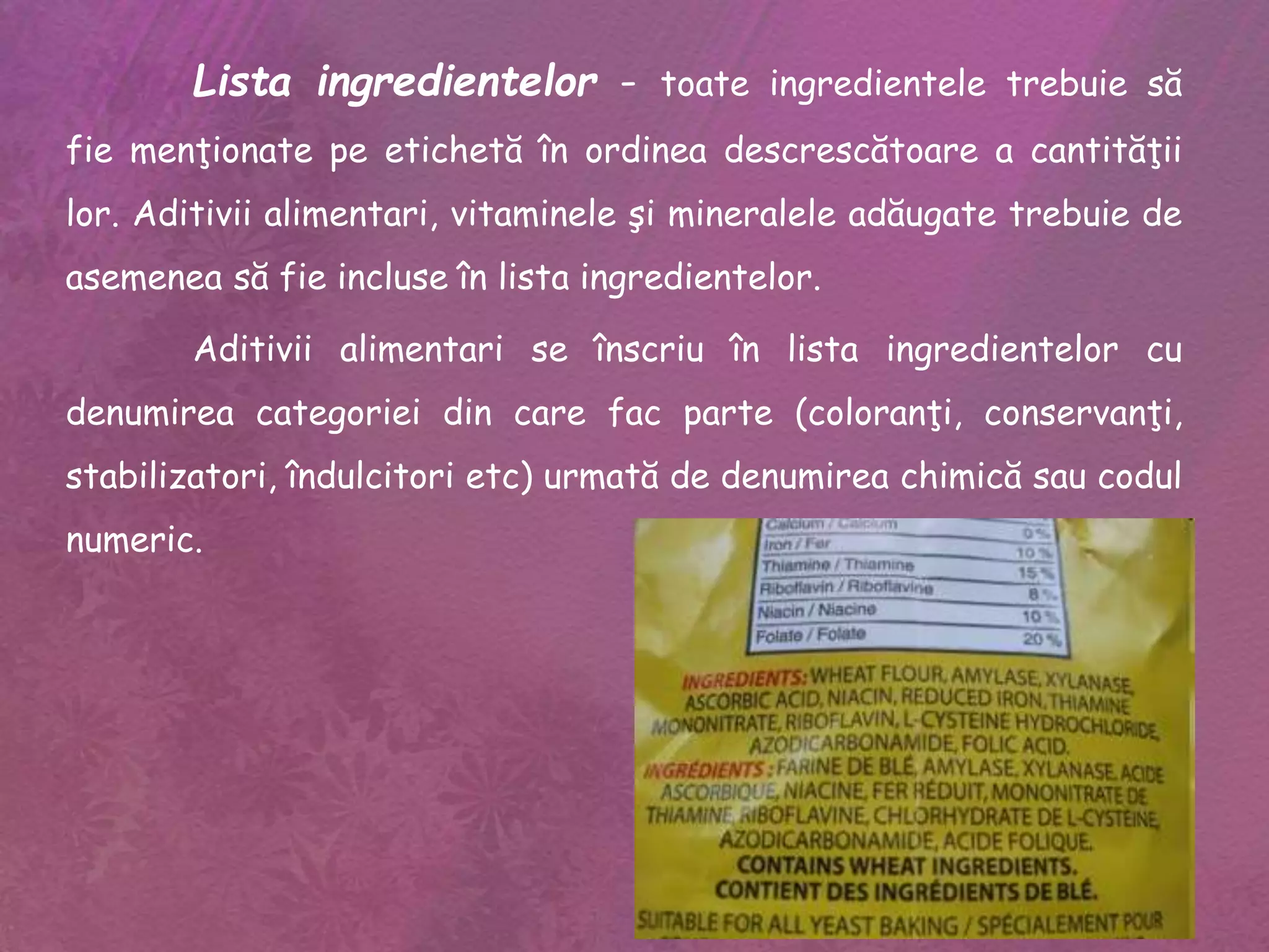 Etichetarea produselor alimentare | PPT