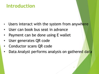 E-Ticketing System for public transport | PPTX