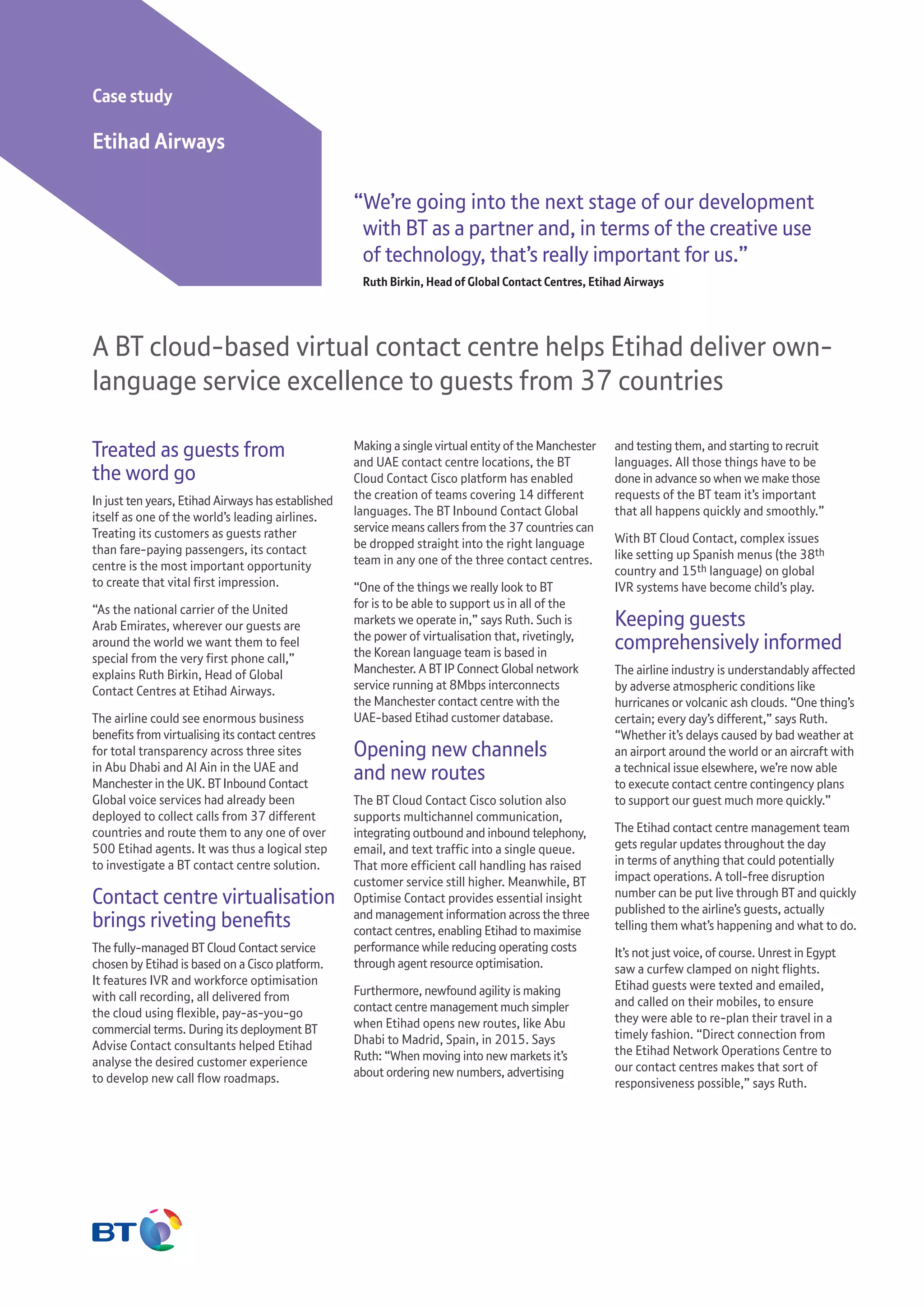 Etihad Airways case study | PDF