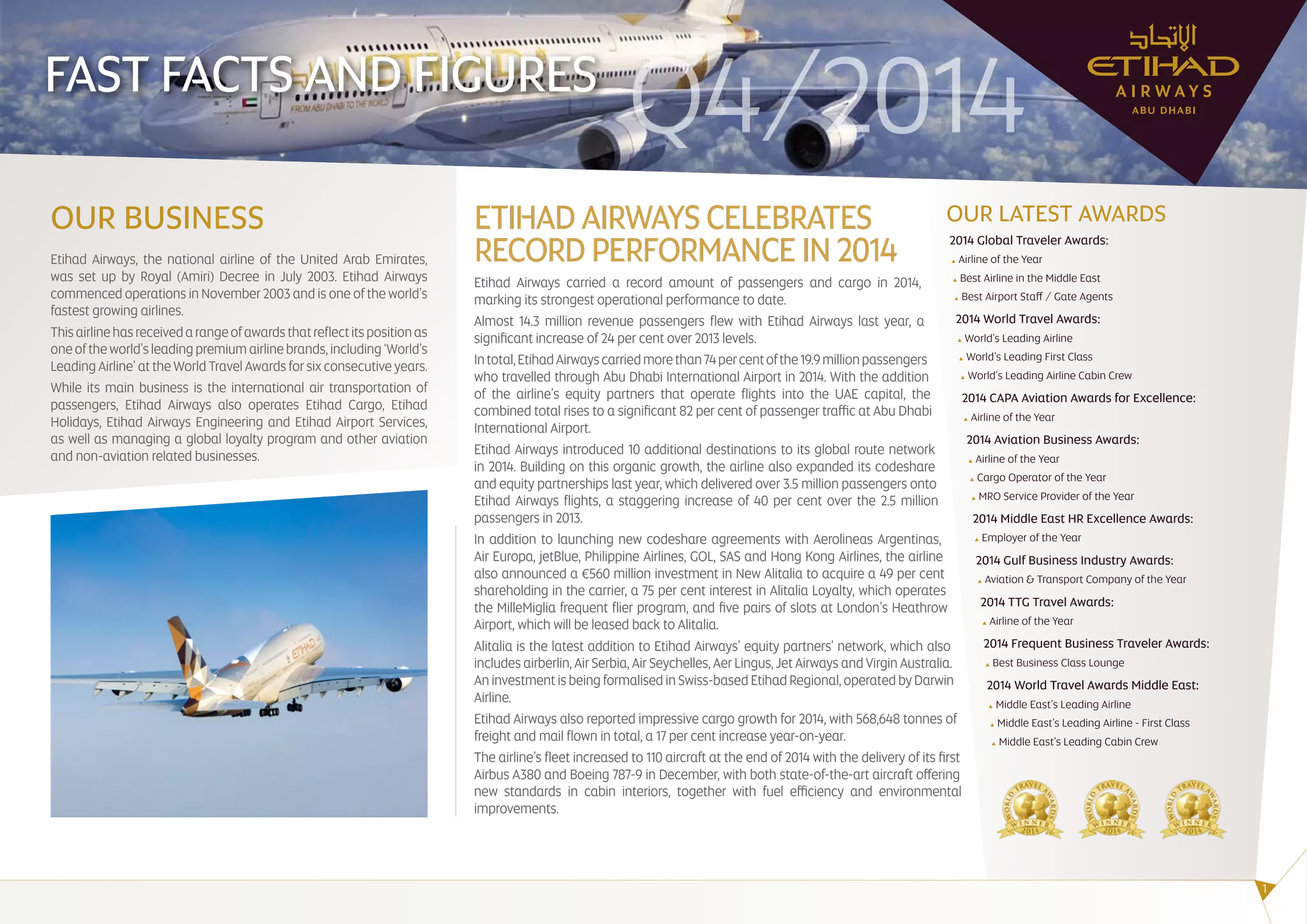 Etihad Airways Fast facts & Figures Q4 2014 | PDF