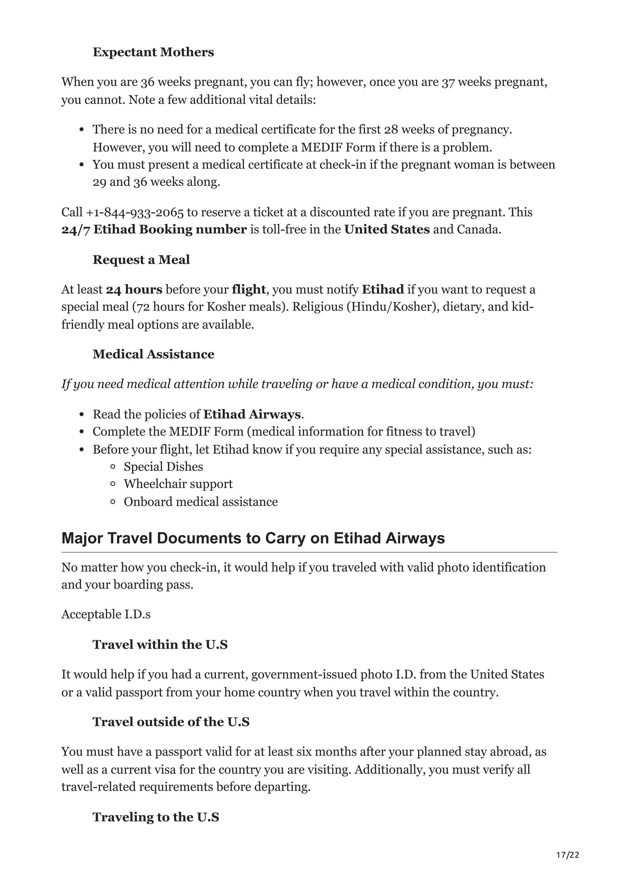 Etihad Flight Booking | PDF
