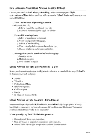 Etihad Flight Booking | PDF