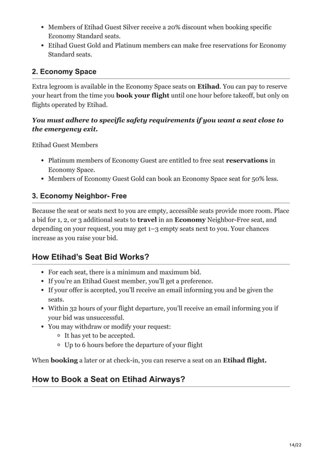 Etihad Flight Booking | PDF