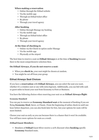 Etihad Flight Booking | PDF