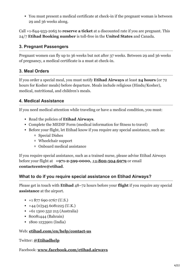 Etihad Flight Booking | PDF
