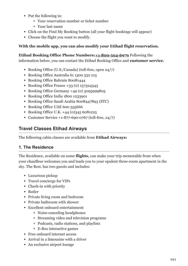 Etihad Flight Booking | PDF