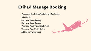 Etihad Manage Booking | PPT