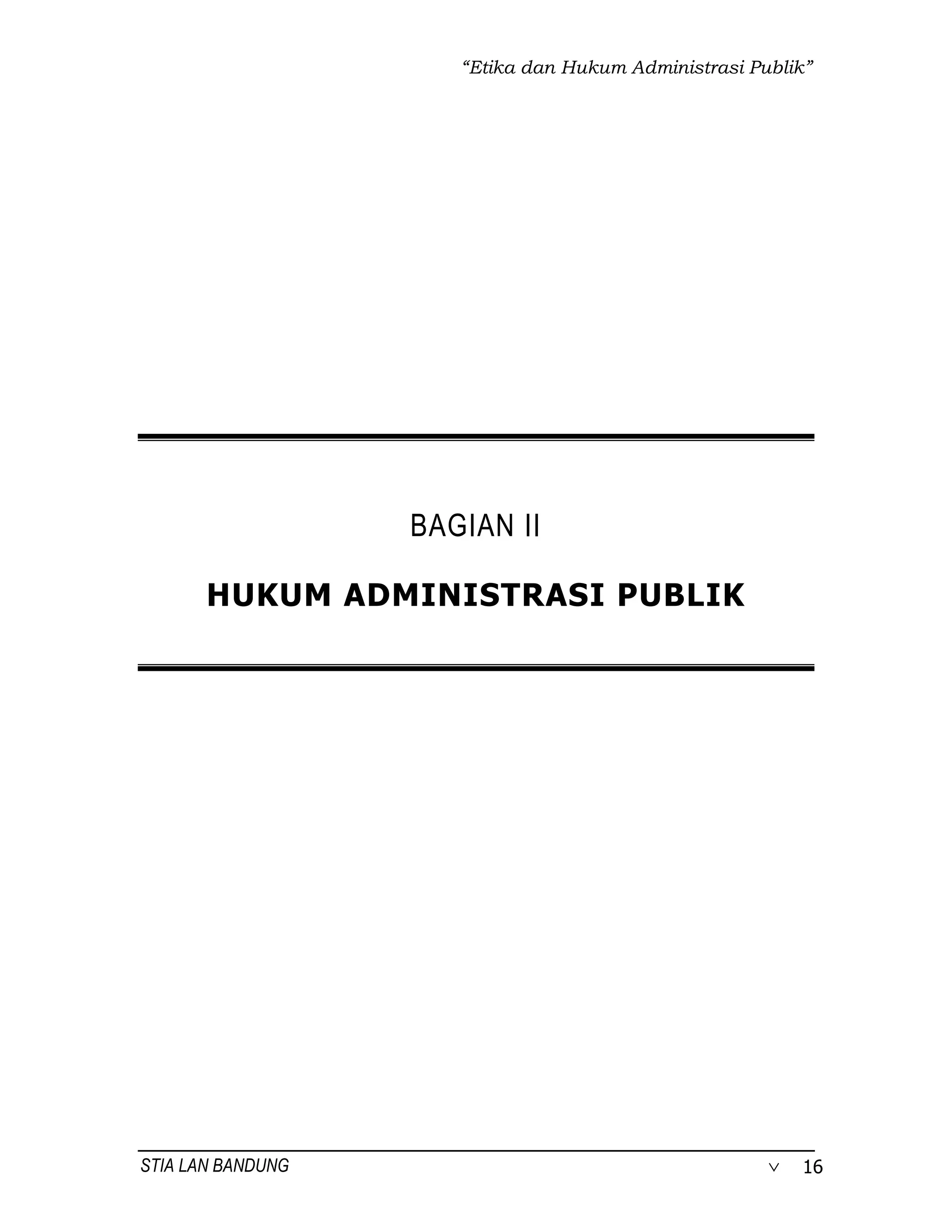 Etika dan Hukum Administrasi Publik | PDF