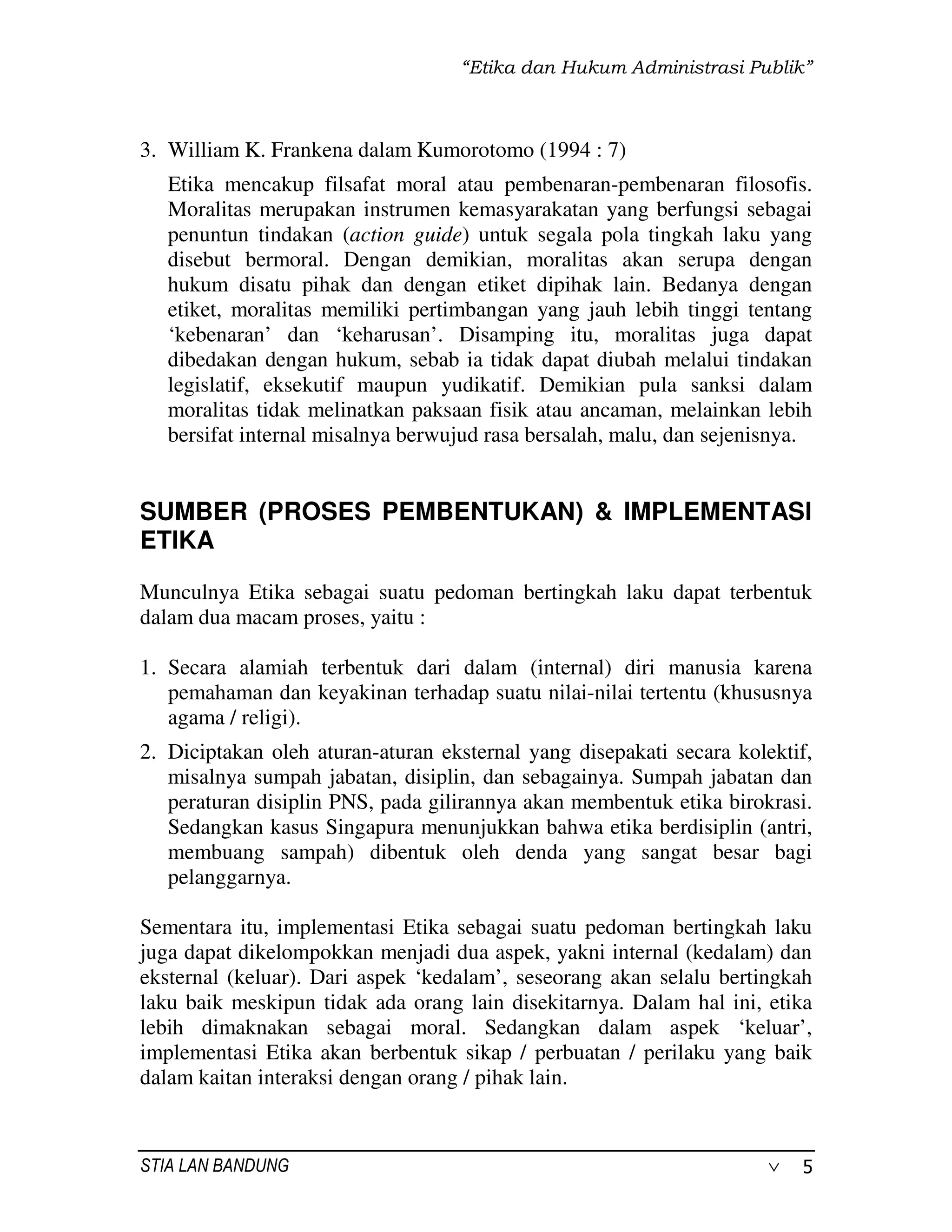 Etika dan Hukum Administrasi Publik | PDF