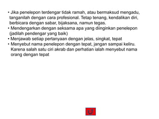 Etika bertelepon | PPTX