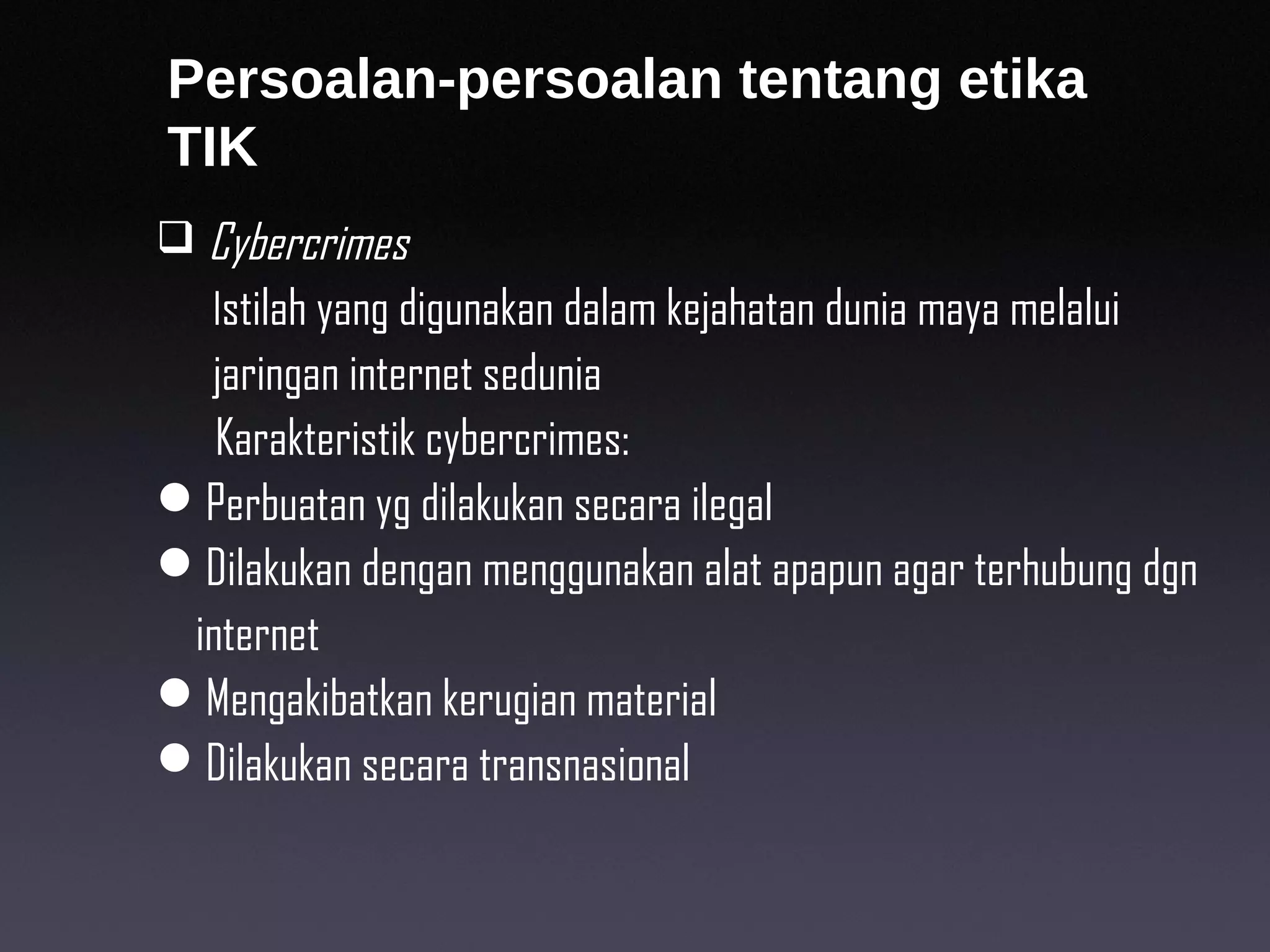 Etika profesi ti | PPT