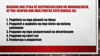 Etika | Responsibilidad sa Pagsulat.pptx