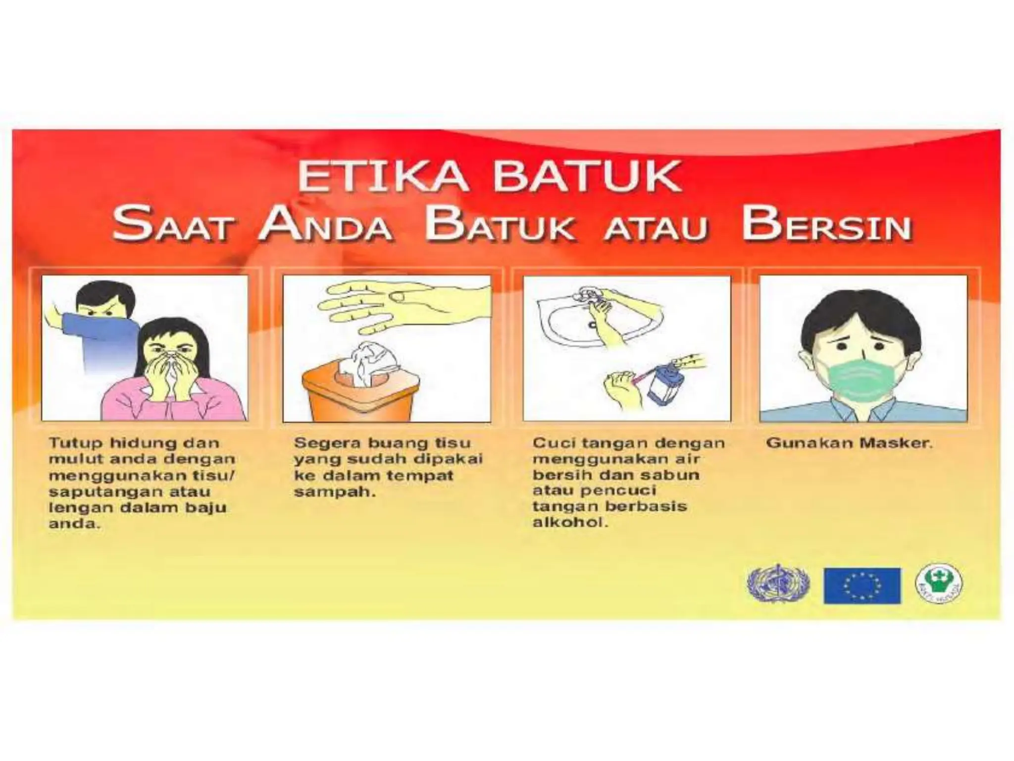 etika ketika batuk, tata cara apabila dalam keadaan bersin dan batuk | PPTX