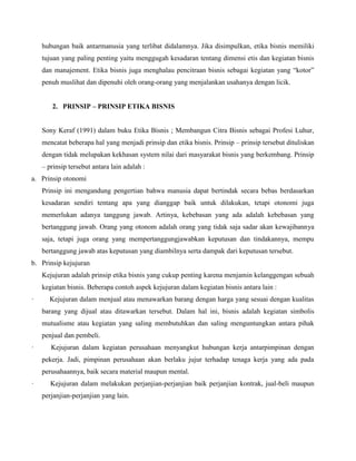 Etika Bisnis & E-Commerce Dalam Dunia Teknologi | DOCX