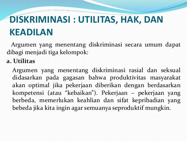 Etika Diskriminasi Pekerjaan