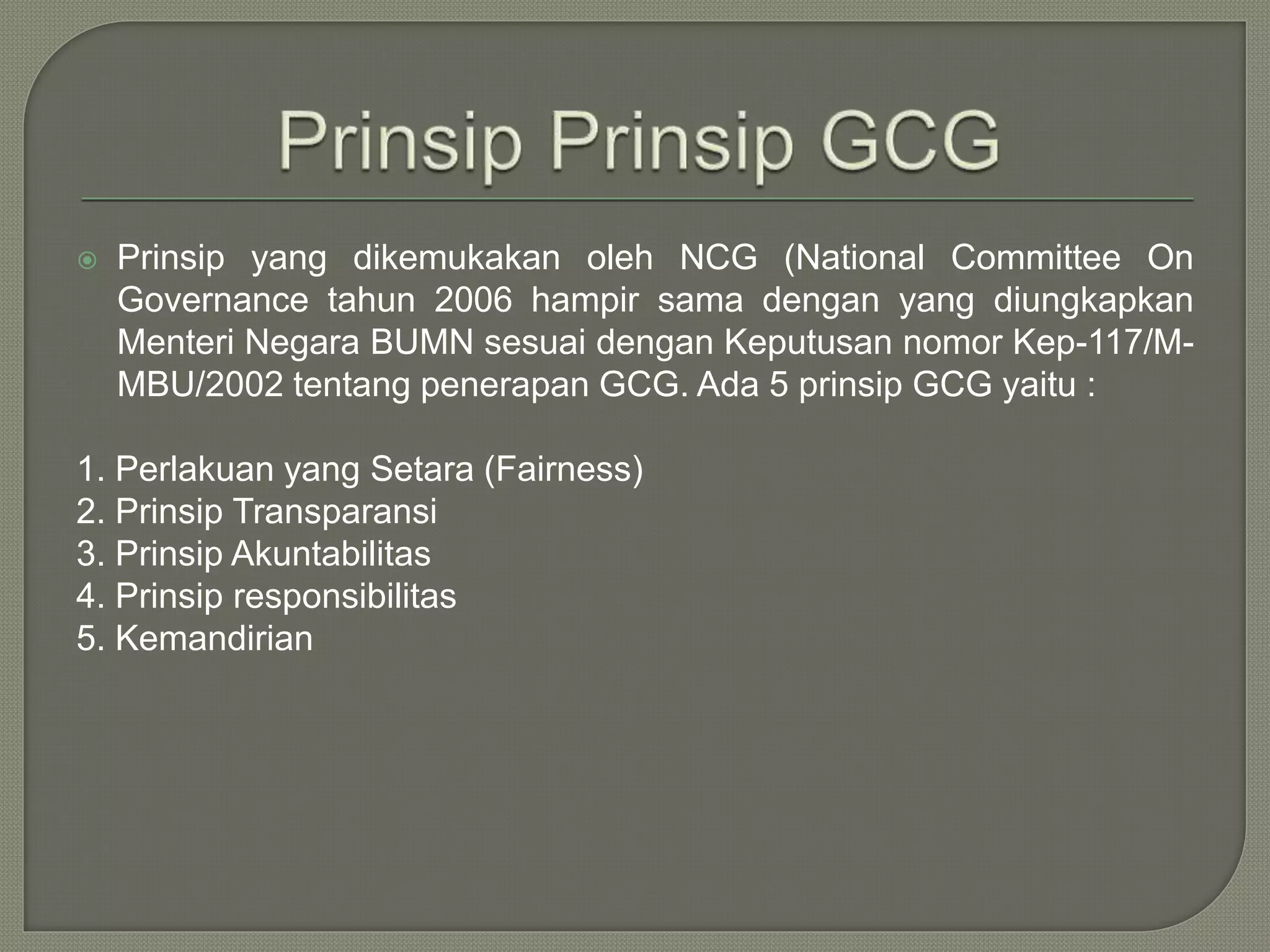 Etika bisnis dan informasi GCG | PPTX