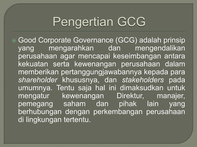 Etika bisnis dan informasi GCG | PPTX