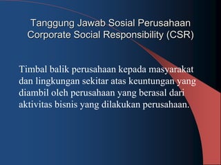 Etika Bisnis dan Tanggung Jawab Sosial Perusahaan | PPTX