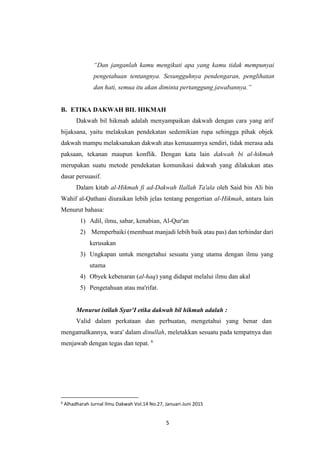 ETIKA DAKWAH BI-ALHIKMAH DAN ETIKA DAKWAH BI-ALHAL_baru.docx
