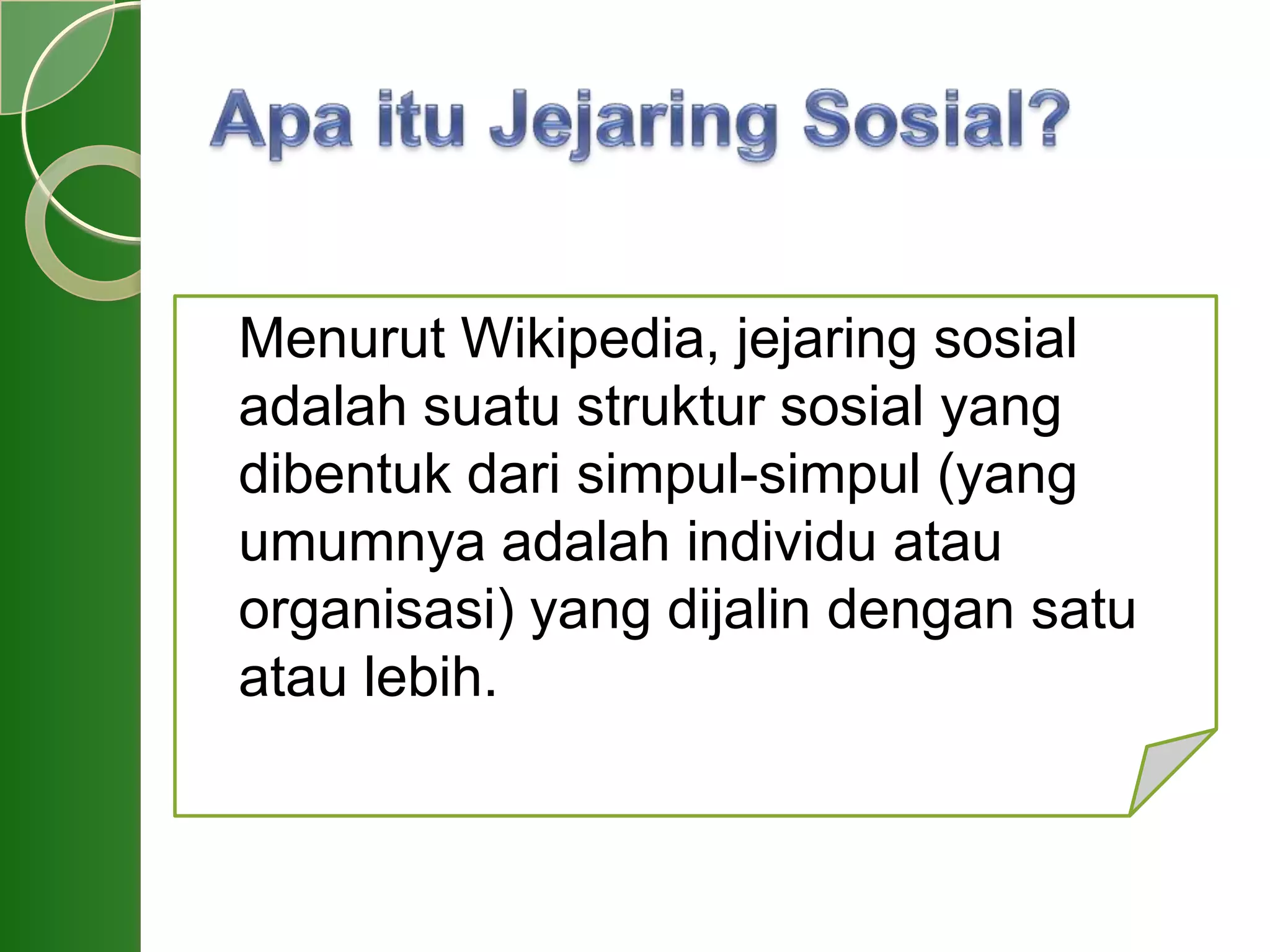Etika dalam menggunakan jejaring sosial | PPTX