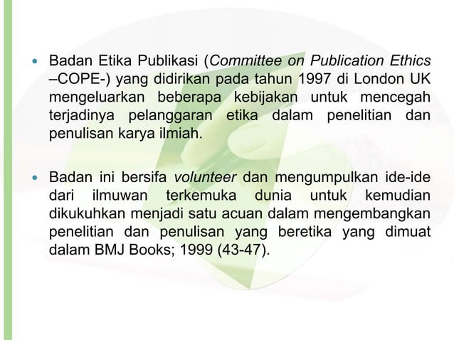 Etika dalam penulisan | PPTX