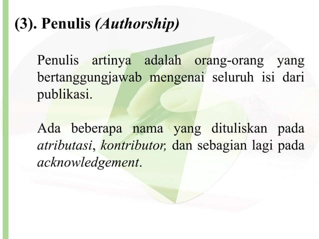 Etika dalam penulisan | PPTX