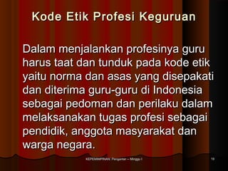 Etika dan profesi guru | PPT