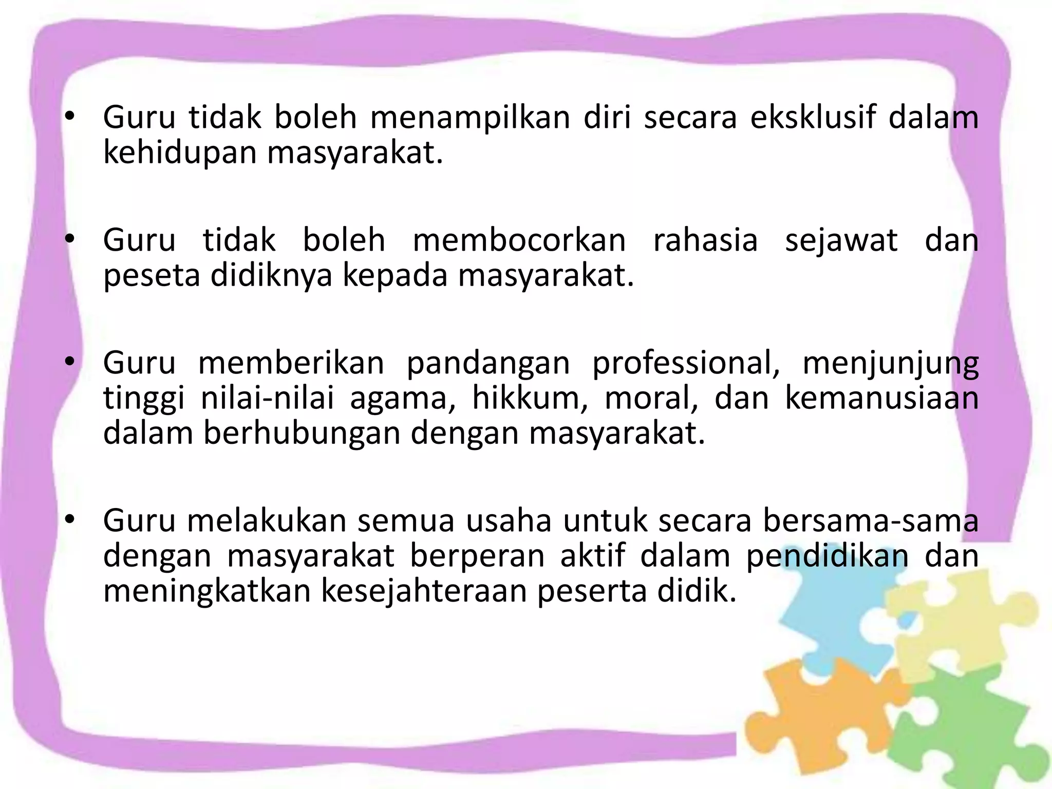 Etika dan profesi keguruan | PPT Etika dan profesi keguruan | PPT
