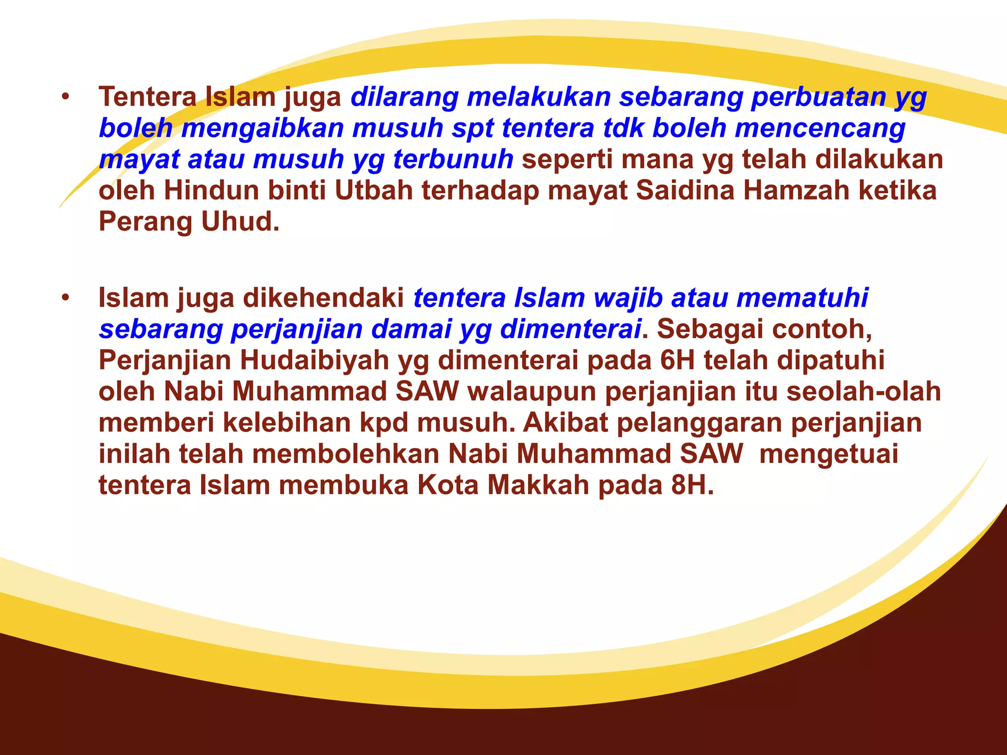 ETIKA DAN STRATEGI PEPERANGAN DALAM ISLAM | PPT