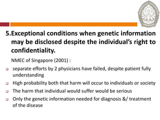 Bioethics in Genetic Research: Concepts and Applications | PPT