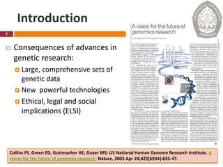 Bioethics in Genetic Research: Concepts and Applications | PPT