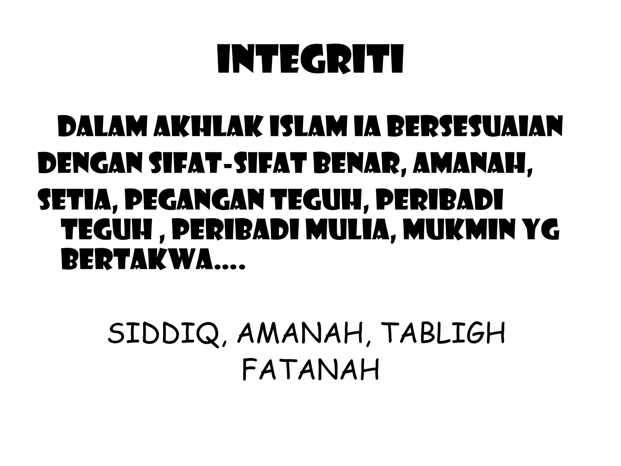 Etika & integriti dlm perkhidmatan awam | PPT