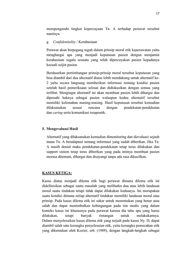 Etika keperawatan dilema etik | DOCX